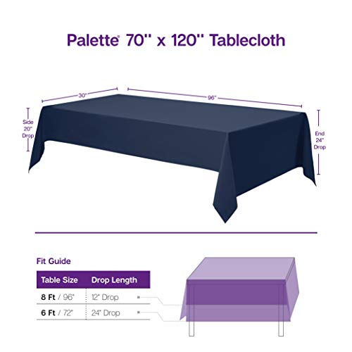 Gee Di Moda Rectangle Tablecloth - 70 x 120 Inch | White Rectangular Table Cloth in Washable Polyester | Great for Buffet Table, Parties, Holiday Dinner, Wedding & Baby Shower