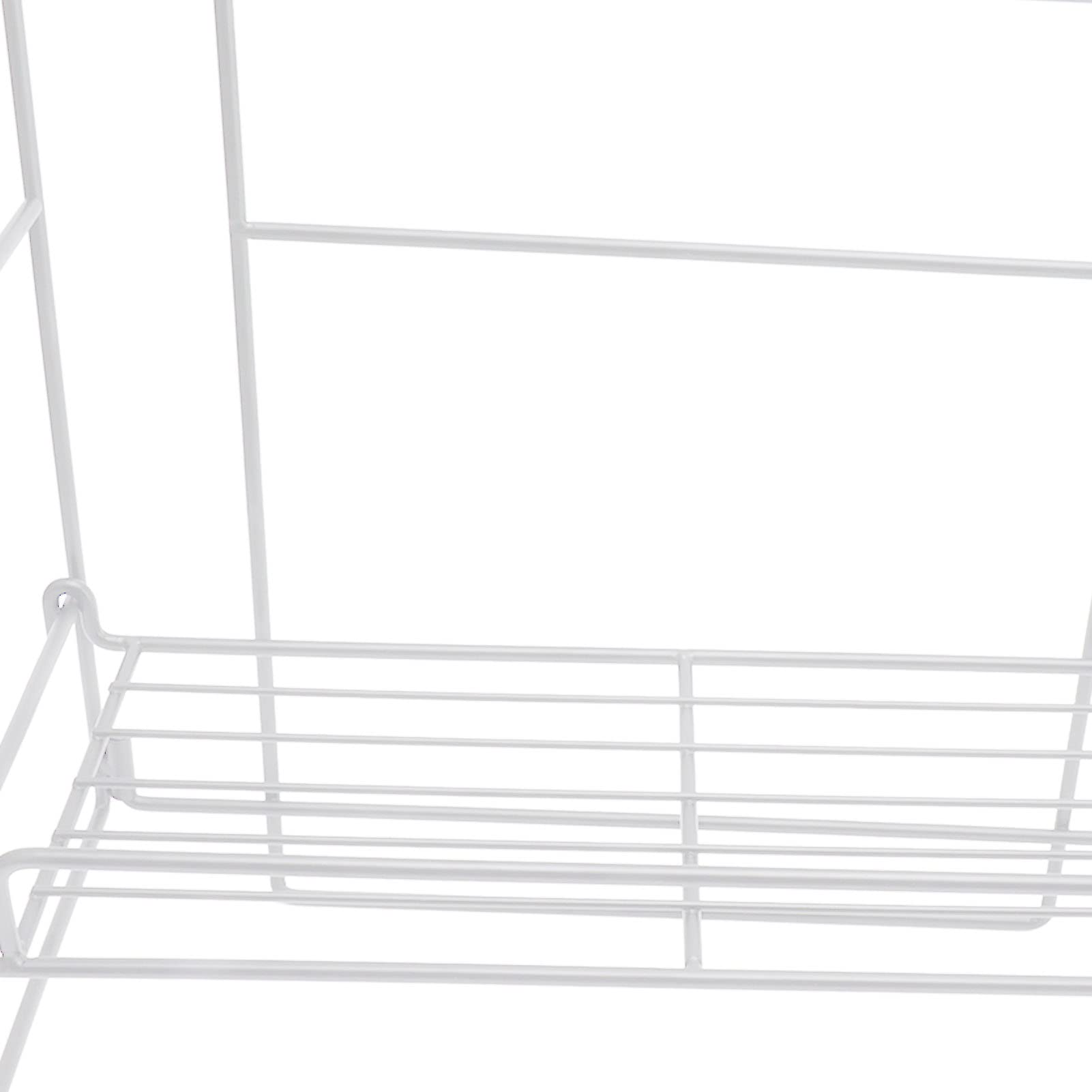 Airshi Over Toilet Storage Rack, 2 Tier Ventilation and Drainage Bathroom Organizer Shelves Space Saving Hollow Out Base No Drilling with Hooks for Home (White)