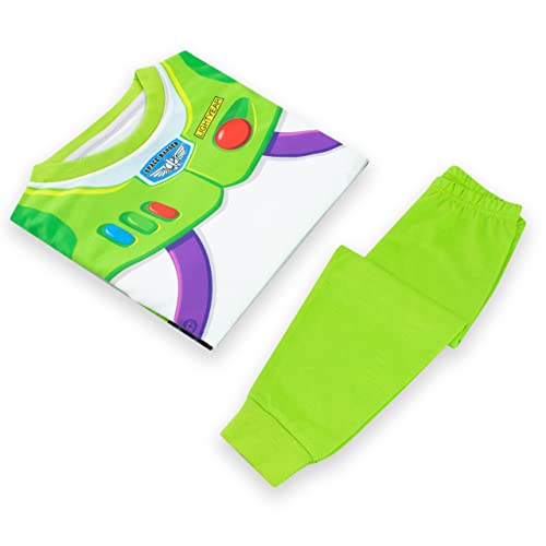 Disney Boys' Pajamas 2 Pack Toy Story Woody and Buzz Multicolored 4