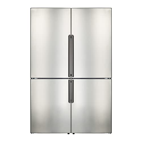 Forno Freestanding 48 Inch Side by Side Bottom Mount Freezer Refrigerator with 22.2 Cubic Ft. Total Capacity - Stainless Steel No Frost Fridge with Adjustable Shelves and and Child Safety Lock