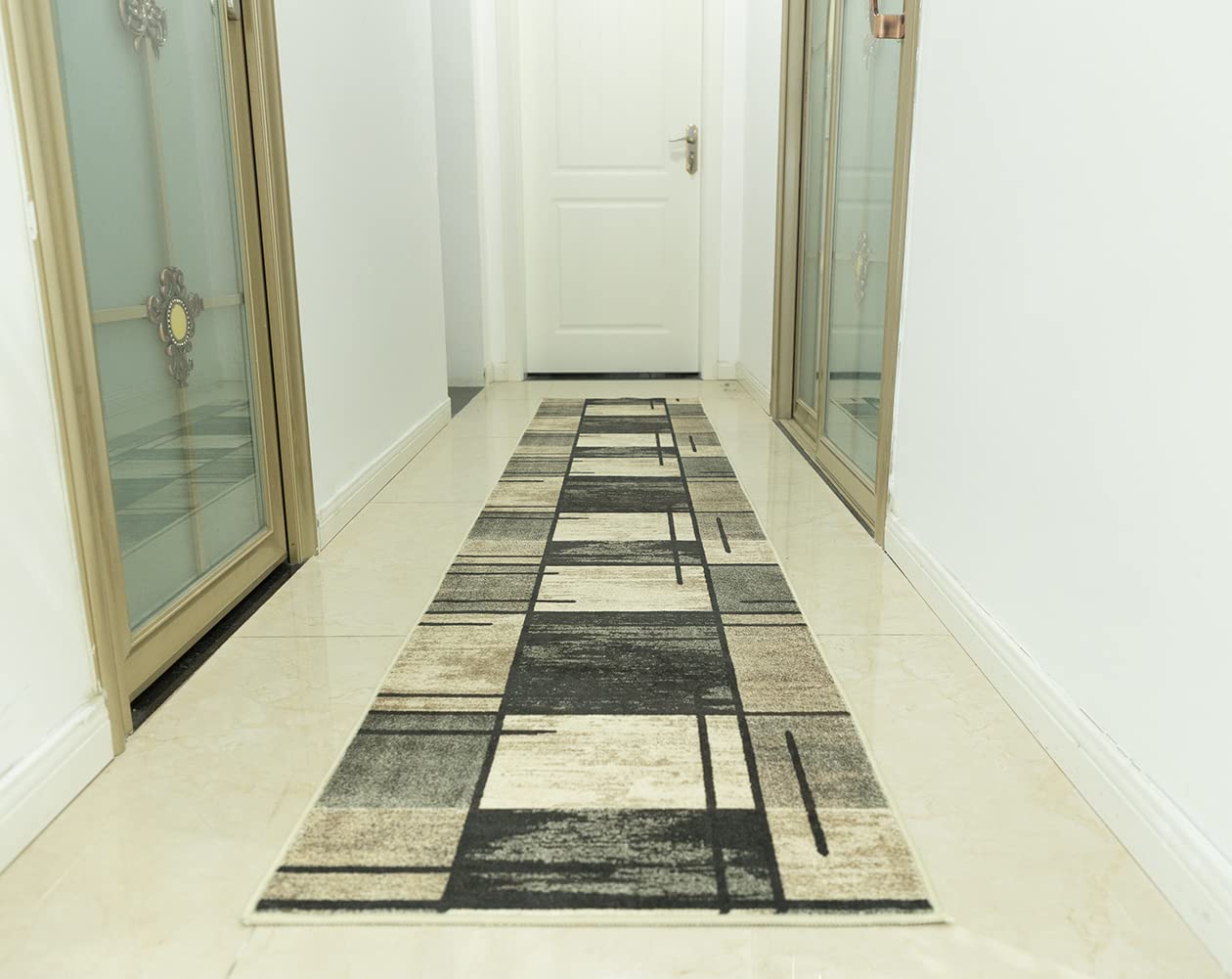 Corridor Rug, Non-Slip Washable Corridor Entrance Rug, Indoor/Outdoor Geometric Comfortable Casual Living Room Bedroom Area Soft Rug, Multicolor 2 * 4' Rug.