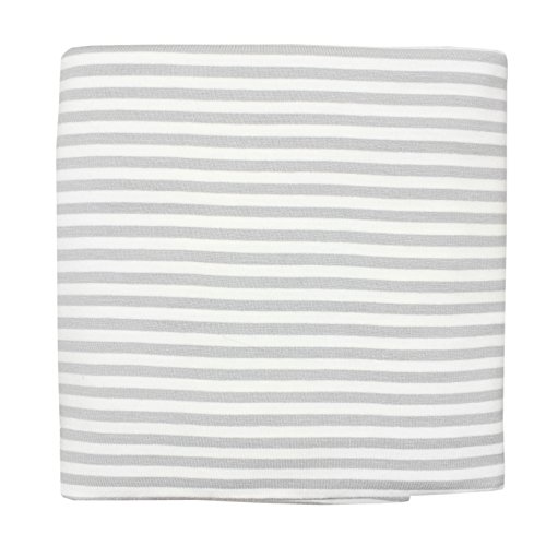 Large Premium Knit Baby Swaddle Receiving Blanket Grey and White "Everest" by Copper Pearl