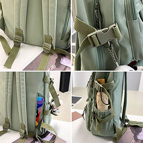 Eagerrich Kawaii Backpack with Cute Pin Accessories Plush Pendant Kawaii School Backpack Cute Aesthetic Backpack