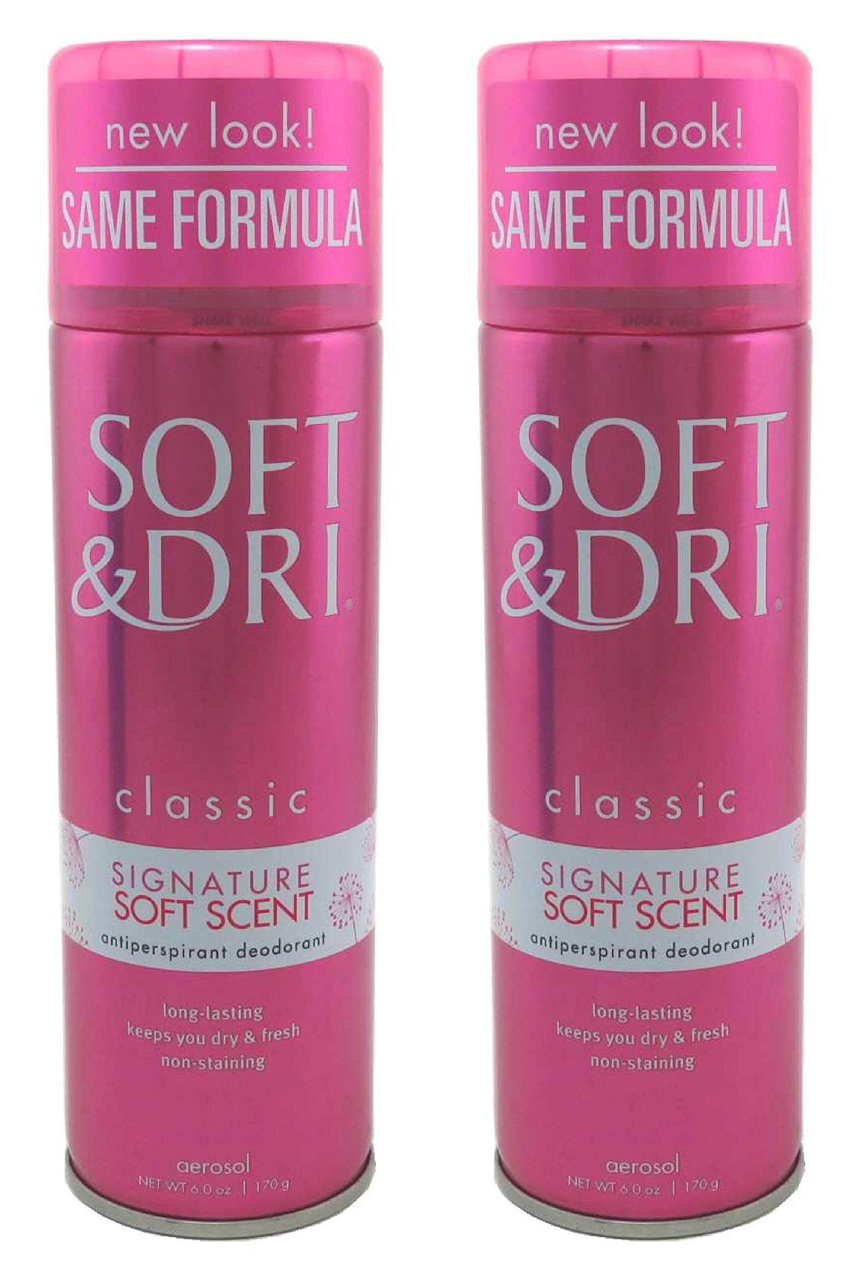 Soft & Dri Soft Scent Aerosol Anti-Perspirant 6 Ounce (177ml) (2 Pack)
