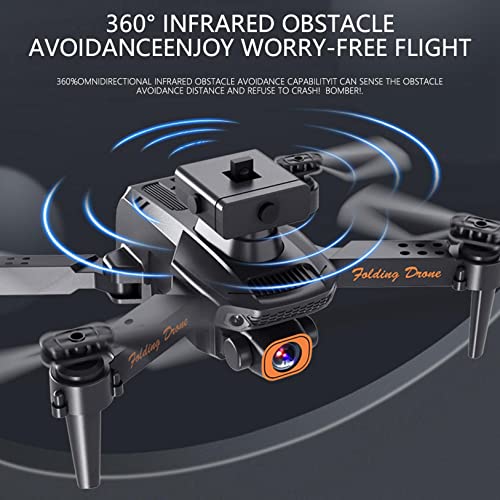 Drone with Camera, Mini Drone With Dual 1080P HD FPV Camera Remote Control Toys Gifts For Boys With Altitude Hold, Headless Mode One Key Start, with Batteries (Black(Single camera))