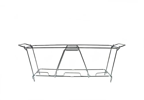 Folding Chafing Food Warmer Wire Rack Chafer Stand Chrome Super Sturdy Foldable Buffet, for use with Disposable Party Accessories
