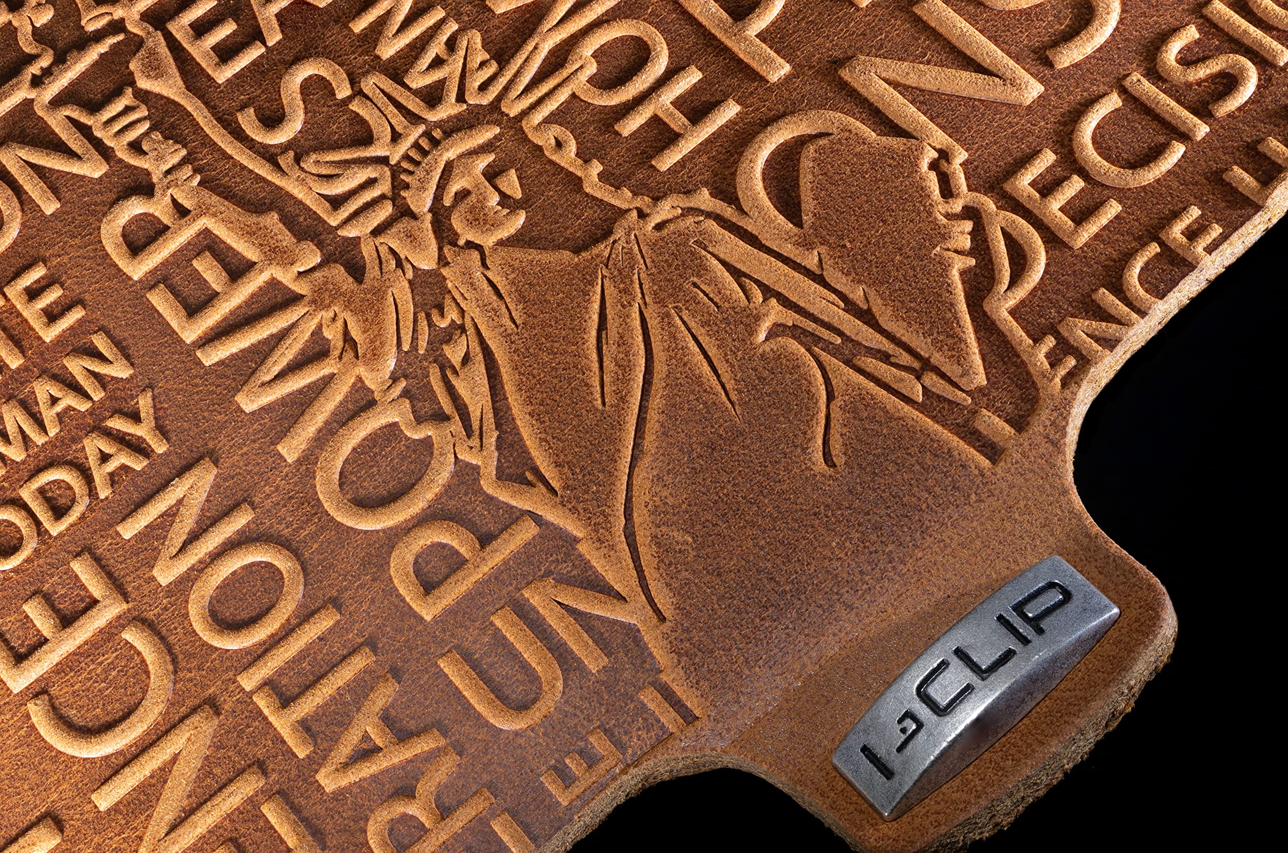 I-CLIP Heritage Steel Blasted Liberty Desert, Wallet, Card Holder, Slim Wallet, Smart Wallet, Stainless Steel