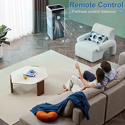 IAGREEA Portable Air Conditioner 10,000 BTU, Portable AC Unit for Rooms up to 400 Sq.Ft with Dehumidifier, Fan Modes, Auto Cooling & 24 Hour Timer, Window Mount Exhaust Kit-1130W