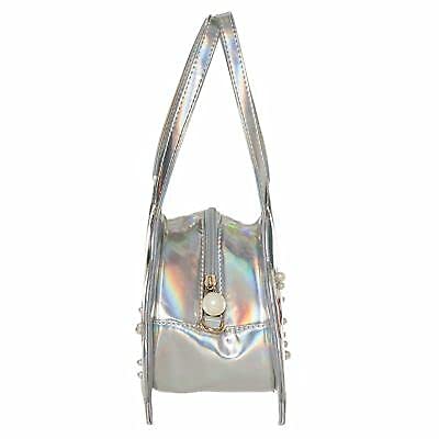 Lost Queen Women's Ariel Iridescent Shell Pearl Handbag Mermaid Crossbody Purse