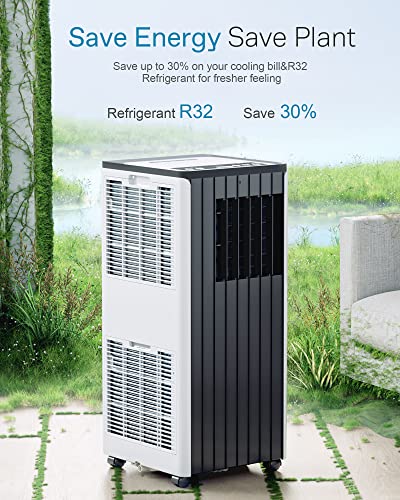 FIOGOHUMI 12000BTU Portable Air Conditioner - Portable AC Unit with Built-in Dehumidifier Fan Mode for Room up to 350 sq.ft. - Room Air Conditioner with 24Hour Timer & Remote Control Window Mount Kit