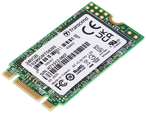 Transcend 240GB M.2 SATA III 6GB/S SSD MTS420 3D TLC Flash 42mm Form Factor