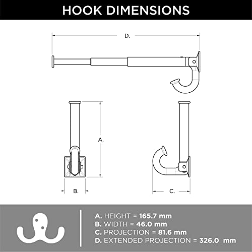 Franklin Brass Satin Nickel Square Extend-a-Hook