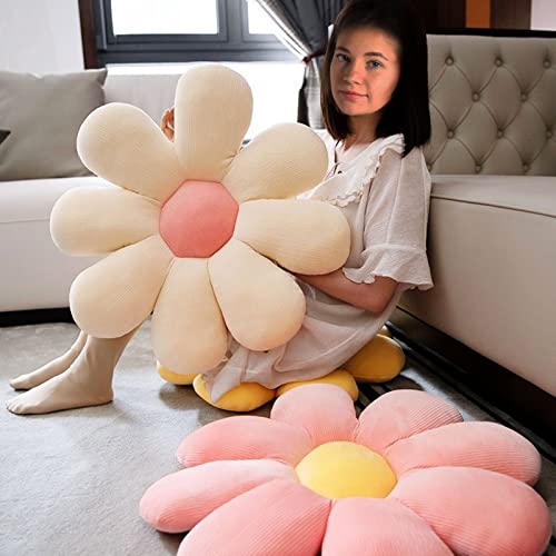 JOCCIK Decorative Pillows Flower Shaped Stuffed Plush Floor Cushion Throw Pillow for Couch 21x21 inch