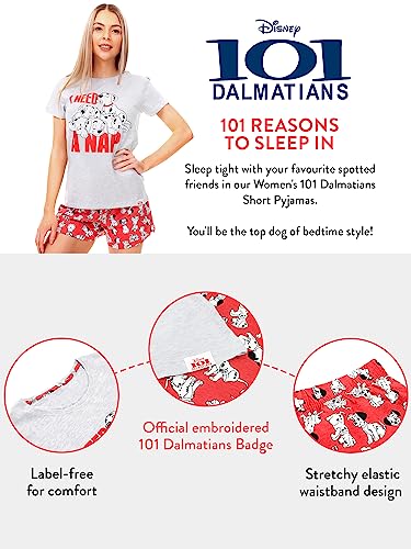 Disney Pajamas Women | 101 Dalmatians Pajama Set | Short Summer Pjs Grey XX-Large