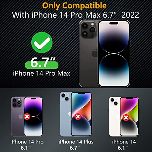 Fotbor for [3+3 Pack] iPhone 14 Pro Max Screen Protector with Camera Lens Protector, 9H Shatterproof Tempered Glass Film with Easy Installation Frame, HD Clear Sensitive Full Coverage 6.7 Inch