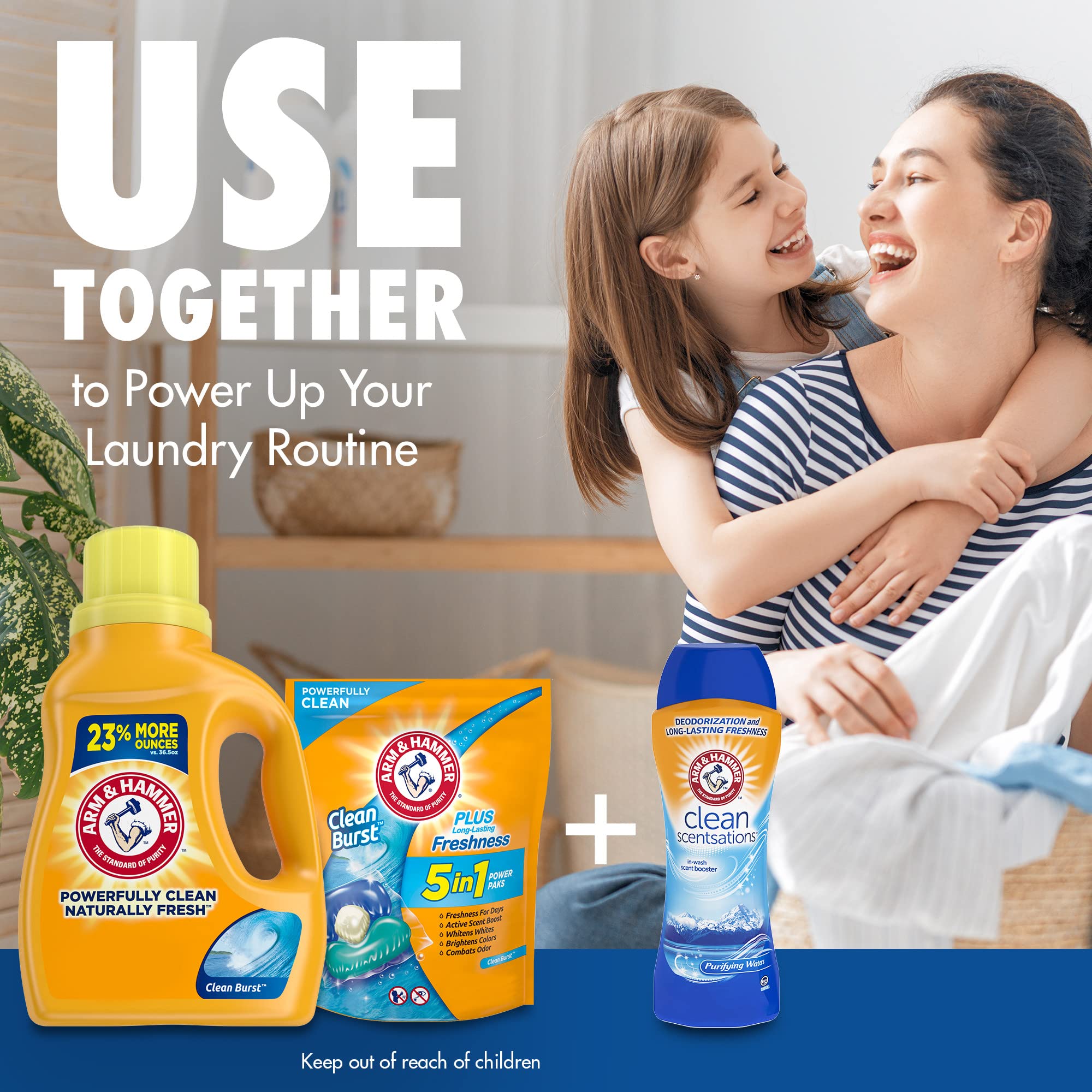 Arm & Hammer Clean Burst, 107 Loads Liquid Laundry Detergent, 144.5 Fl Oz
