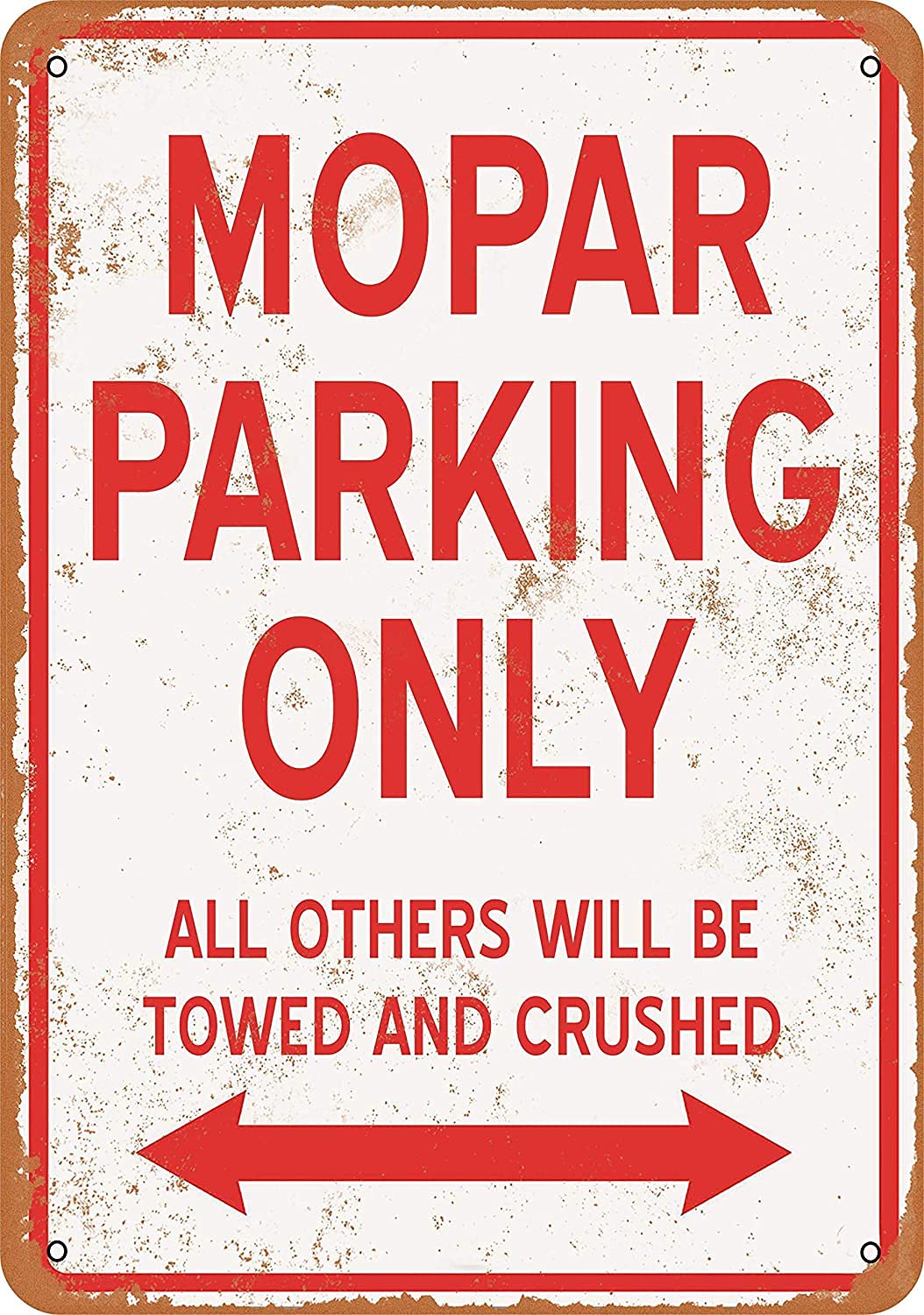 HKDSGF Metal Tin Sign, Mopar Parking ONLY Vintage Wall Plaque Man Cave Poster Decorative Sign Home Decor for Indoor Outdoor Birthday Gift 8x12 Inch