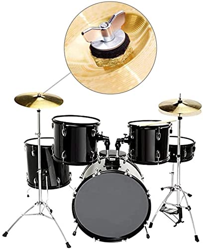 Jiayouy Drum Set Parts Hardware Pack 64pcs Tension Rods(15mm-90mm) Bass Drum Porthole Protector Cymbal Felts Hi-Hat Clutch Washer Sleeves and Base Wing Nuts Cymbal Replacement Accessories