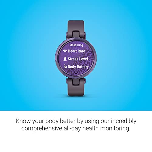 Garmin Lily™, Small Smartwatch with Touchscreen and Patterned Lens, Dark Purple , 1 inch