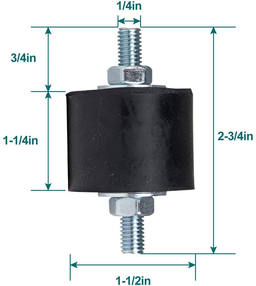 Daisypower Air Conditioner Rubber Vibration Mounting Bracket,M8 Anti-Vibration Isolator Pads for Outdoor Ductless Mini Split Units AC Condensers
