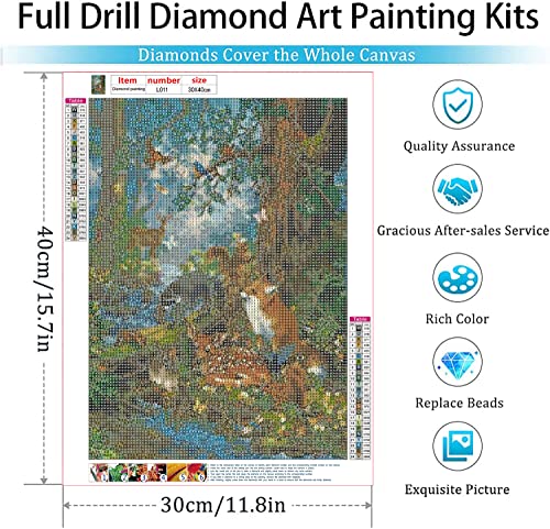 GemZono Diamond Painting Kits for Adults Beginners Animals Diamond Art for Adults-DIY 5D Paint with Diamond Full Drill for Home Wall Decor,Animal Diamond Dots(12x16inch)