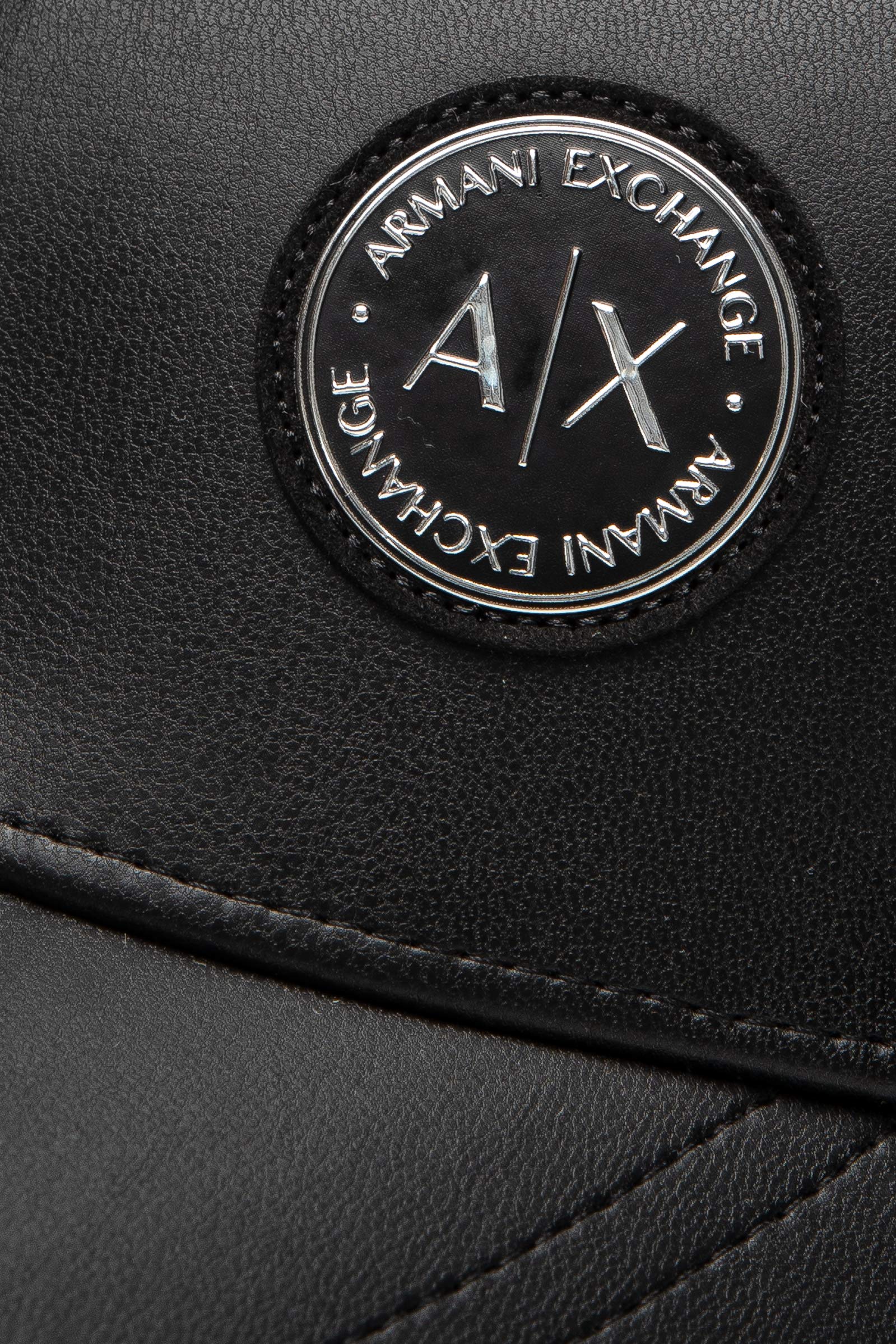 AX Armani Exchange mens Logo Hat Baseball Cap, Black, One Size US
