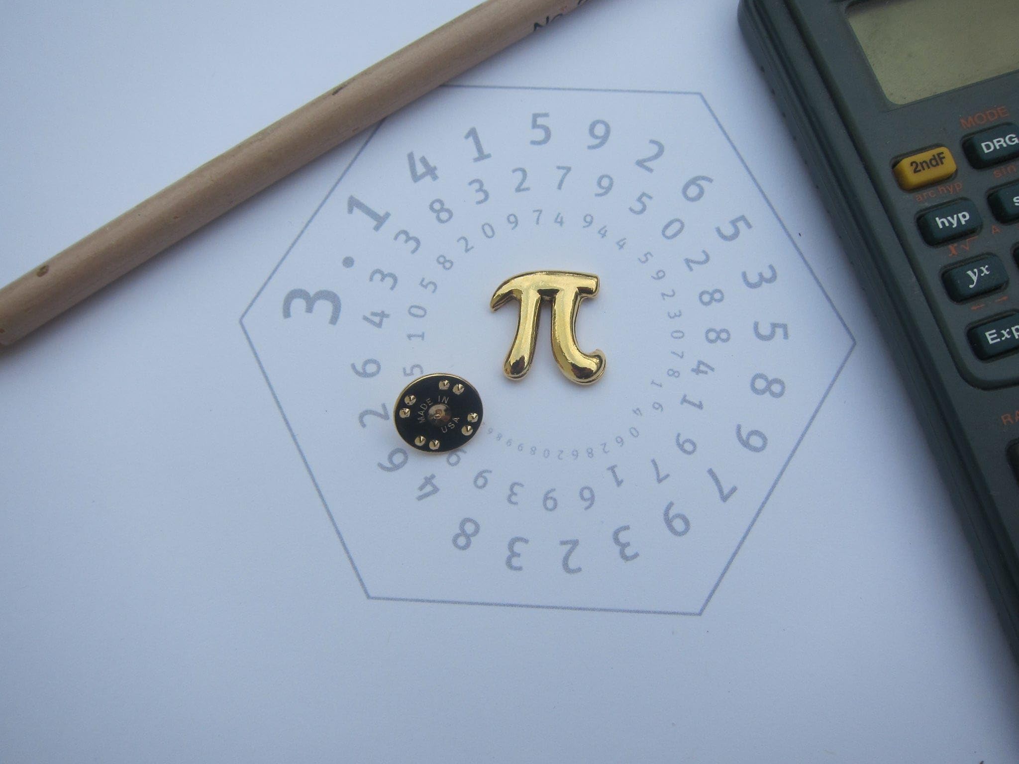 Jim Clift Design Pi Gold Lapel Pin - 100 Count