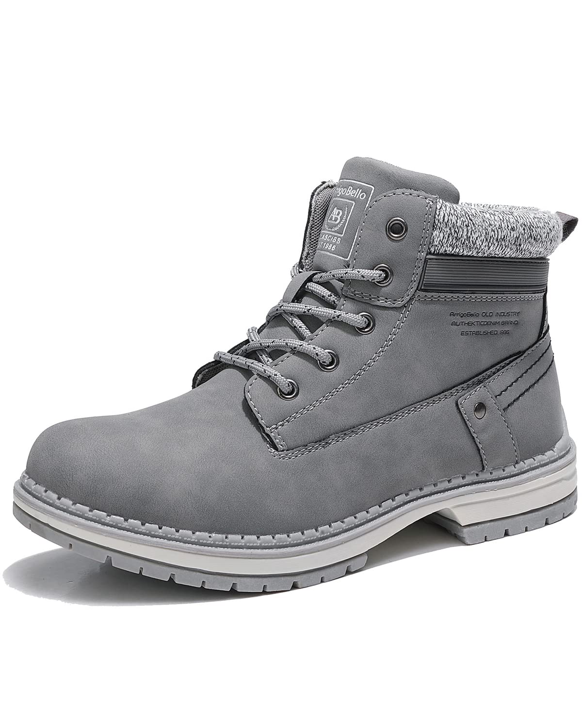 AX BOXING Womens Snow Boots Anti-slip Hiking Boots Water Resistant Warm Winter Shoes for Work Outdoor(Black Fur Lined,Size_8.5)