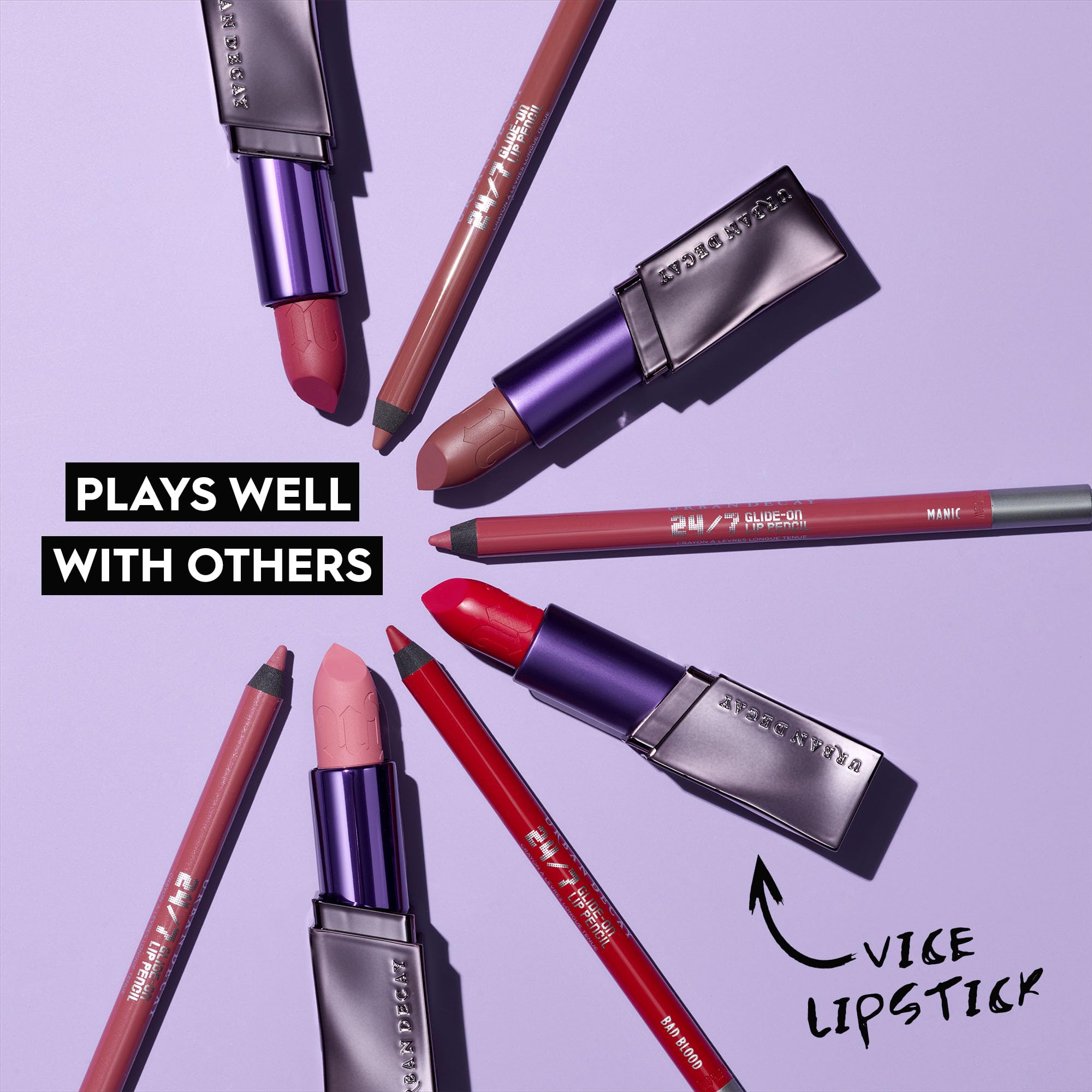 URBAN DECAY 24/7 Glide-On Waterproof Lip Pencil (1993 - Medium Brown), Smudge-Proof, Longwearing Lip Liner, Smooth & Creamy Colors, Moisturizing Formula with Vitamin E - 0.04 oz