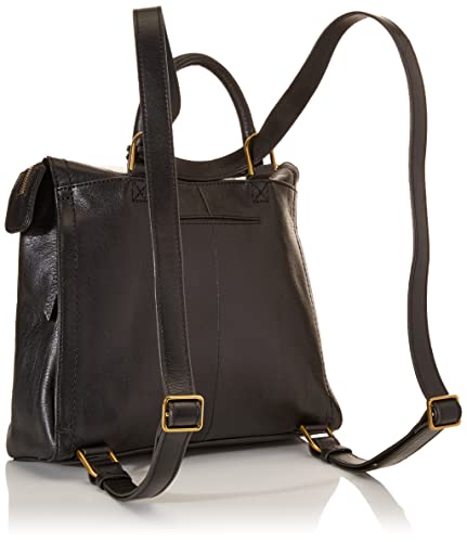 Fossil Women's Parker Eco Leather Convertible Large Backpack Purse Handbag, Black (Model: ZB1515001)