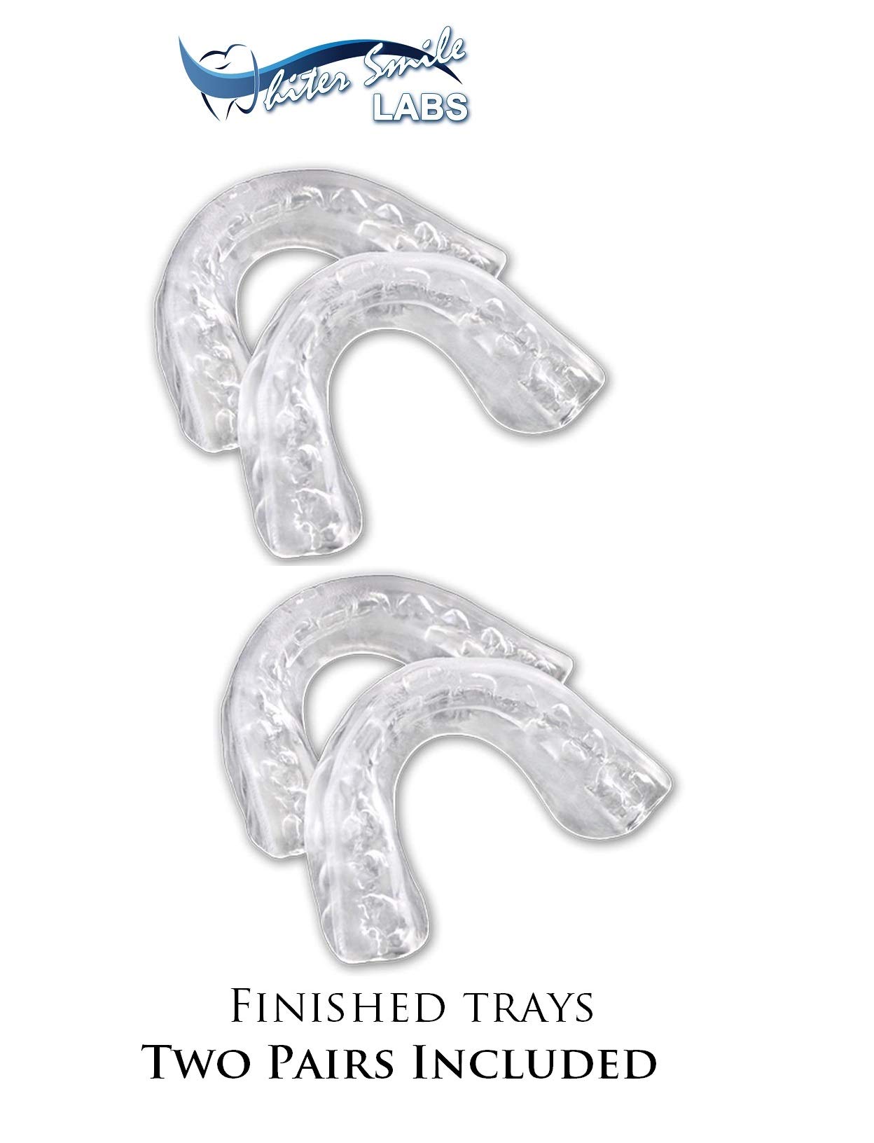 Whiter Smile Labs Teeth Whitening Trays - BPA Free - Thin Moldable Mouth Trays Form Perfectly to Each Tooth (4 Trays)