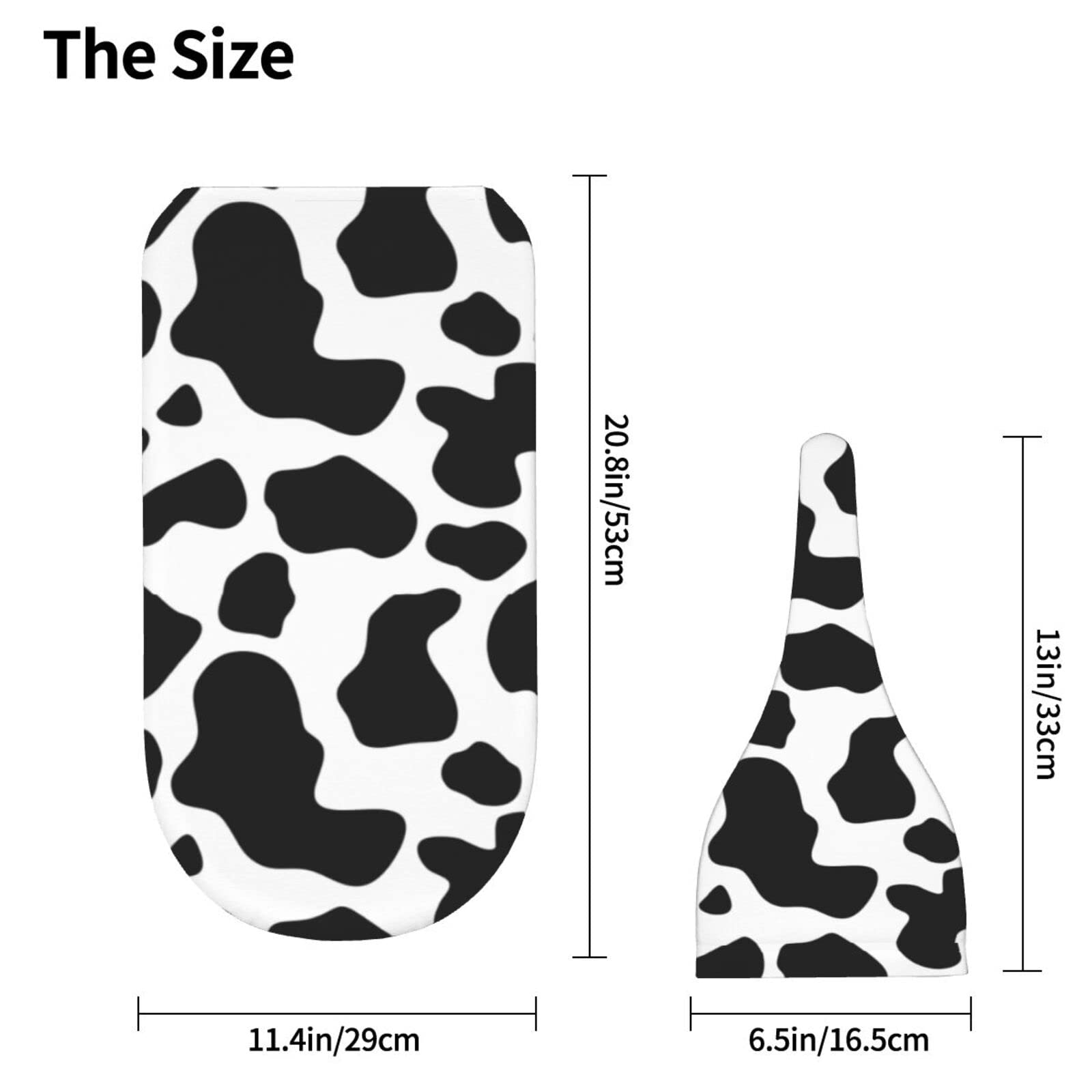 Black and White Cow Print Baby Stuff Swaddle Blanket Hat Set,Soft and Stretchy Infant Receiving Blanket for Newborn, Swaddle Sack Wrap for Boy/Girl