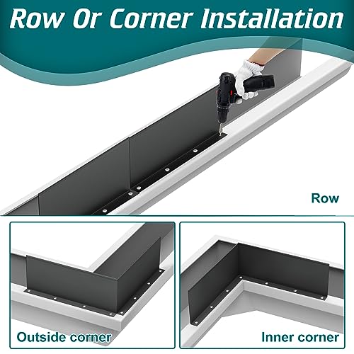 Daisypower 12 Pack Gutter Valley Splash Guards,Rainwater Roof Rain Diverter Downspout Gutter Guards for House Shingle Straight Roofs Corner,10 Inch Each