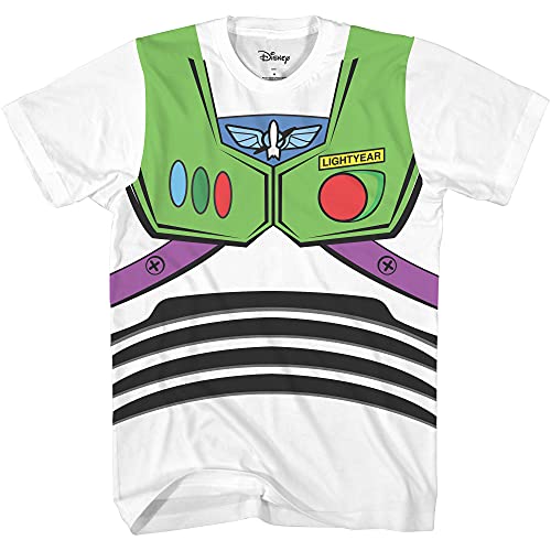 Disney Toy Story I am Buzz Lightyear Costume Boys Youth T-Shirt(XL, White)