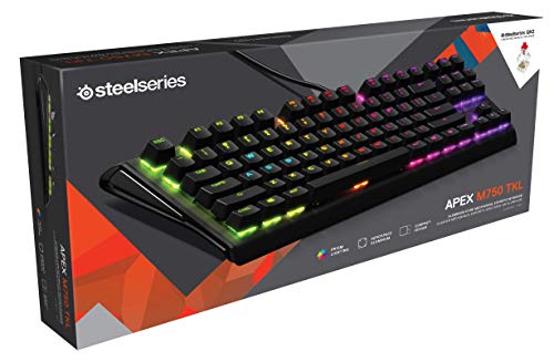 SteelSeries Apex M750 TKL RGB Tenkeyless Mechanical Gaming Keyboard - Aluminum Frame - RGB LED Backlit - Linear & Quiet Switch - Discord Notifications