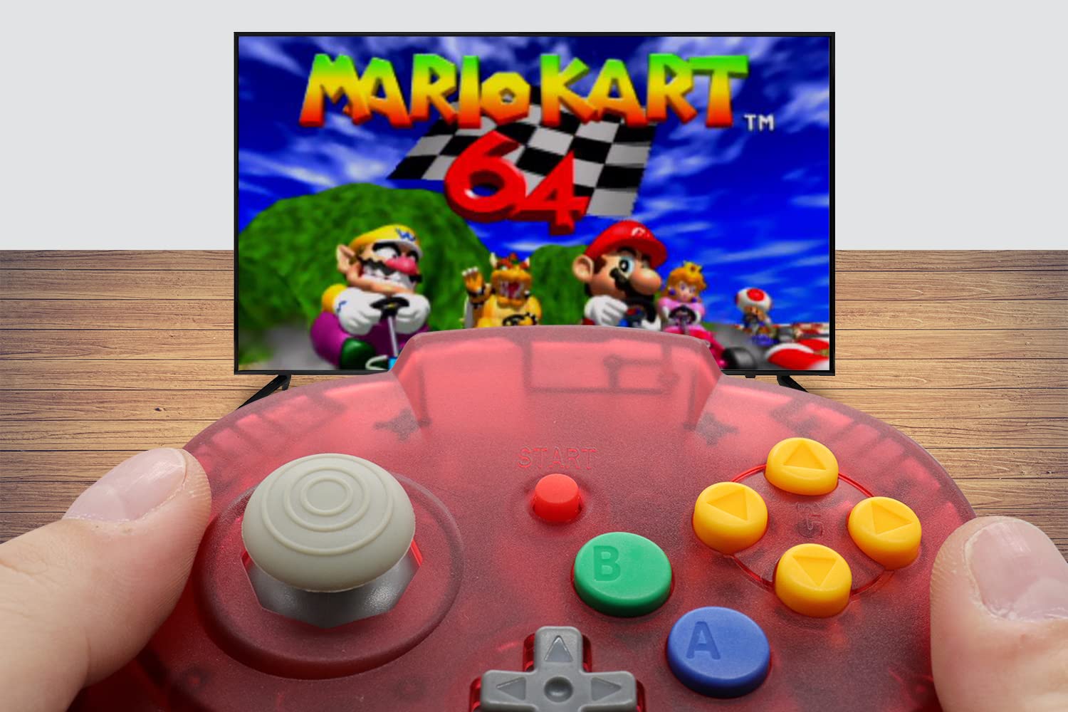 Intec Gaming Warrior 64 Wired Controller for Original Nintendo 64 N64 Console (Red)