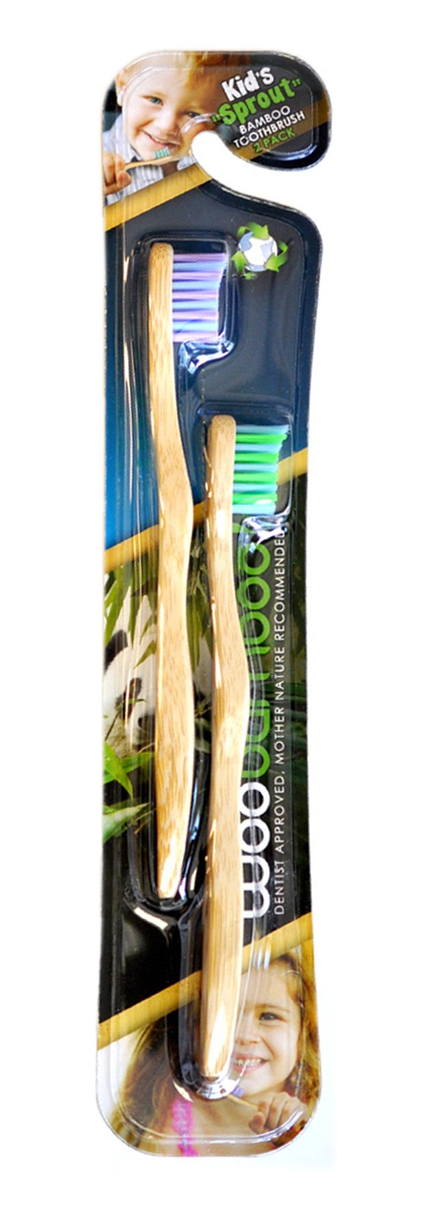 Woobamboo Sprout kids Super Soft Toothbrush, 2Count, 0.6 Oz