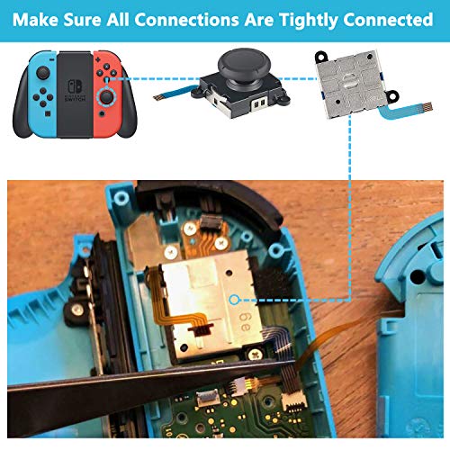 Aiworthy 2 Pack Analog 3D Joycon Joystick Replacement for Nintendo Switch