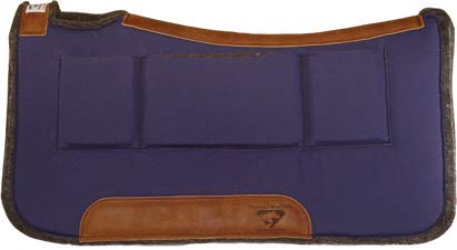 Diamond Wool Contoured Pressure Relief Navy Western Shim Saddle Pad Size 30x30 and 1" Thickness