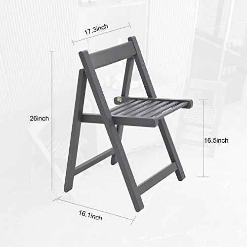 FUNROLUX Folding Dining Table and 4 Piece Folding Chair Set Grey Extendable Dining Table Holds 4 Chairs with Storage Rack and 2 Drawers
