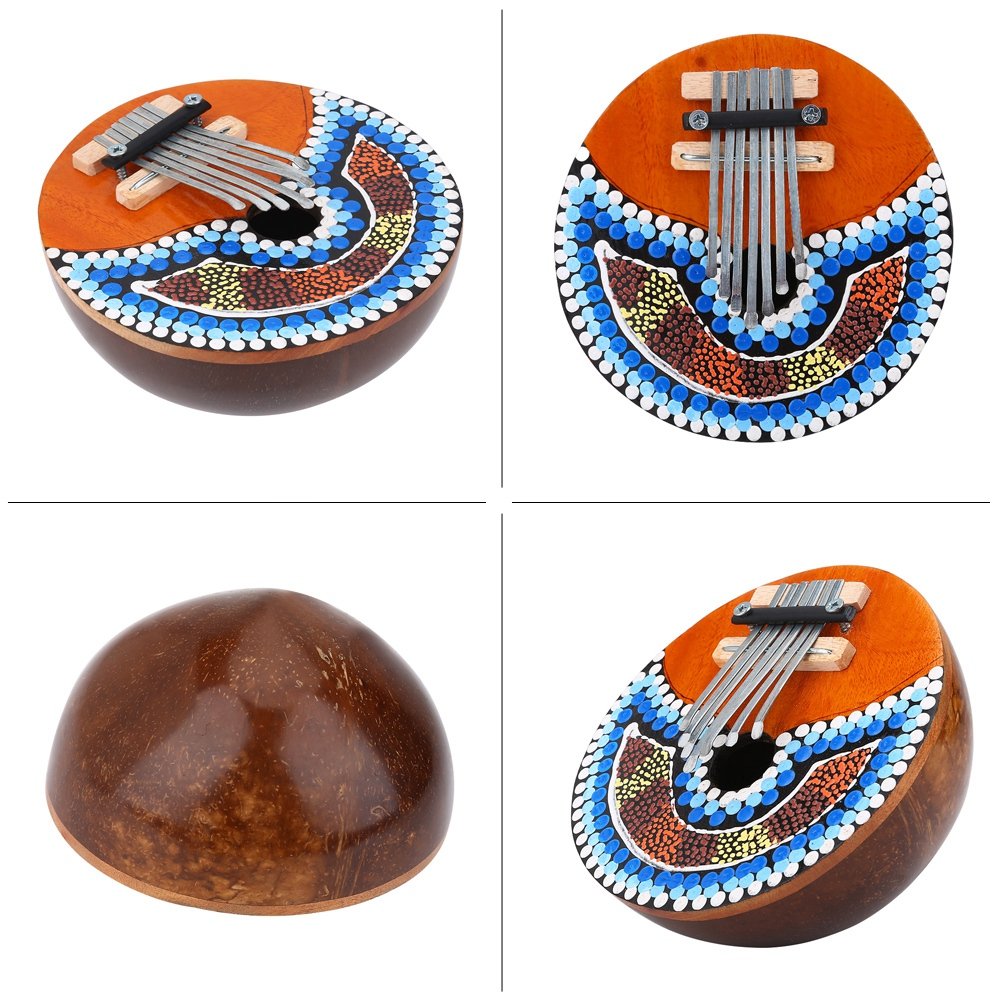 Kalimba Thumb Piano 7 Keys, Portable Mbira Finger Piano Musical Instrument Gifts for Kids and Adults Beginners