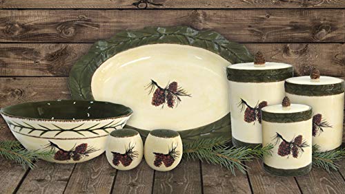 HiEnd Accents Rustic Pine Cone Serving Platter (EA)