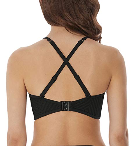 Freya Urban Convertible Concealed Underwire Bralette Bikini Top (6961),34DD,Night