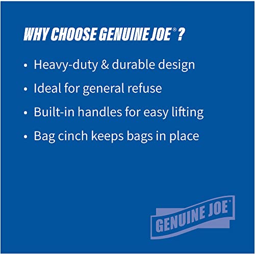 Genuine Joe GJO11581 Heavy-Duty Trash Container, 44 gal Capacity, 24" Height x 31.5" Width x 24" Depth, Gray
