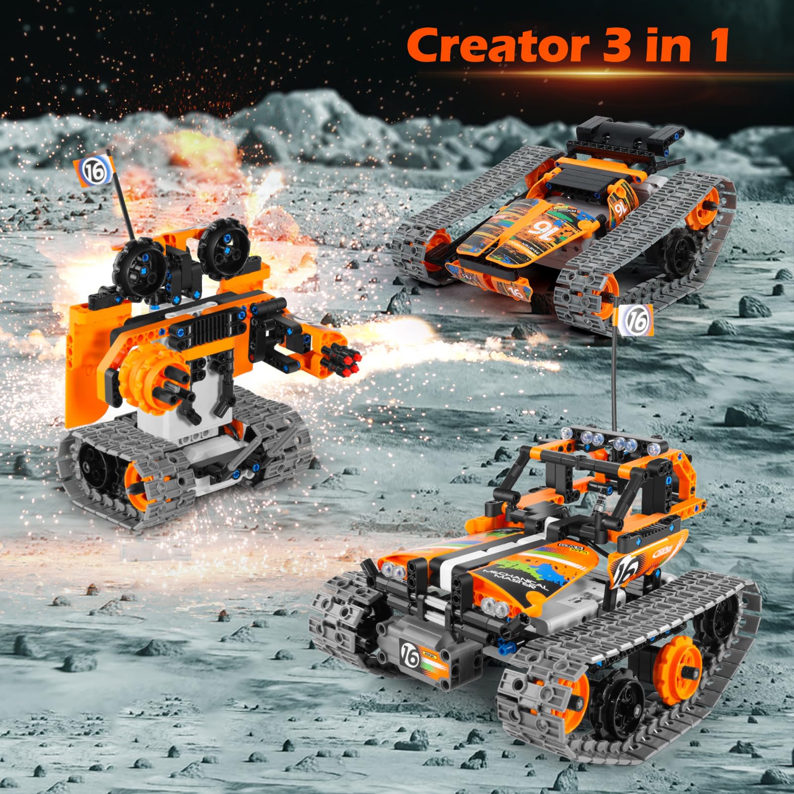 IQBOX Building Toys STEM Robot Kit for Kids Ages 8-12, Remote Control Erector Sets Engineering Robotics Kits, Educational Birthday for Boys & Girls 5-7 9 10 11 13 14+ Year Old