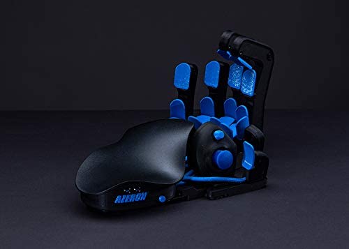 AZERON Classic Gaming keypad - Programmable Gaming Keyboard for PC & Console Gaming - Customized, 3D Printed Analog Thumbstick keypad with 26 Buttons - for Righties (Blue)