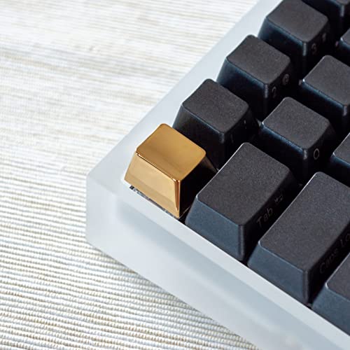 Capsmiths Premium Solid Steel Metal Plated Artisan Keycap Cherry MX Mechanical Gaming Keyboards (Gold)