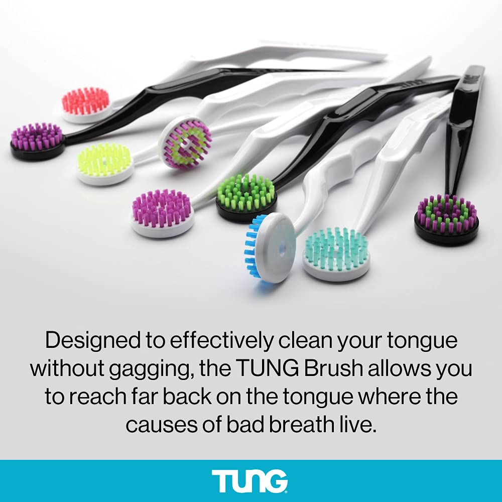 Tung Tongue Gel | Fresh Mint Tongue Cleaning Paste | Bad Breath and Halitosis | Mouth Odor Eliminator | Use with Tongue Brushes & Scrapers | Made in America (2 Pack)