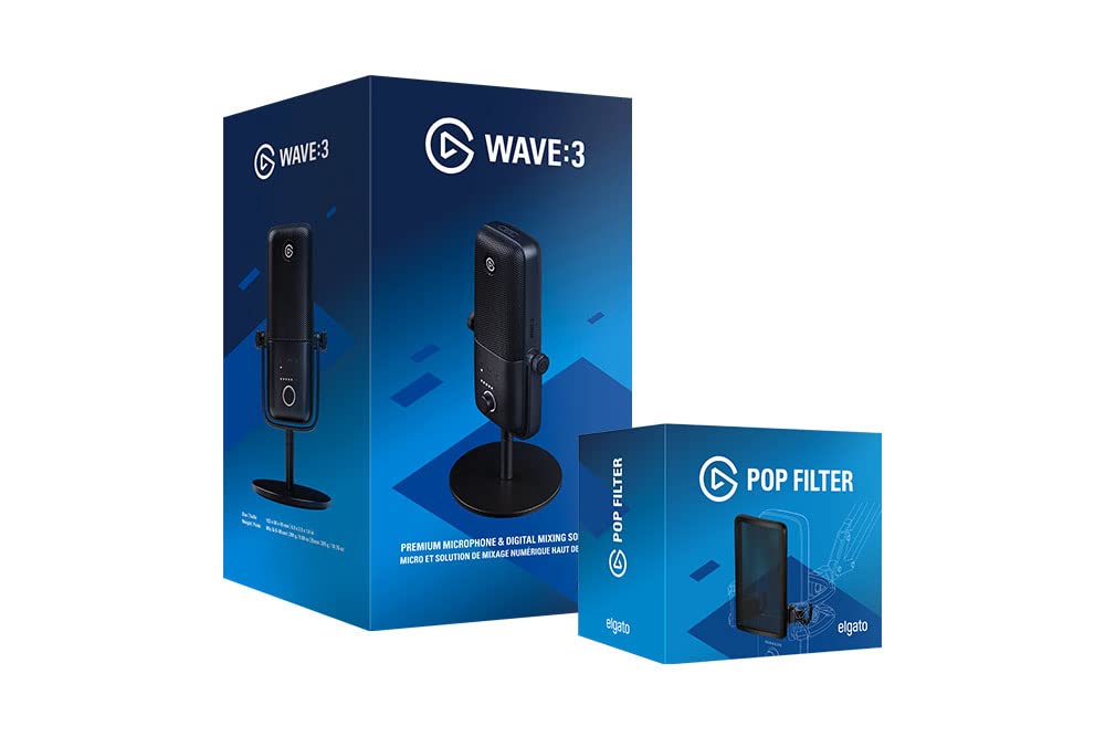 Elgato Pro Audio Transparency Set - Premium USB Condenser Microphone, Anti-plosive noise shield for Streaming, Podcasting, Recording, Gaming, Home Office and Video Conferencing
