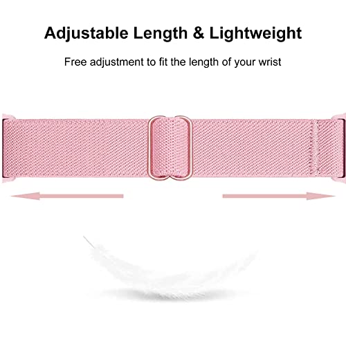 Farluya 3 Pack 19mm Stretchy Nylon Watch Bands for ID205L Veryfitpro Smart Watch,Soft Sport Band Quick Release Wristband Loop Elastic Strap for Willful YAMAY SW021 ID205L/SW025 ID205S Women Men